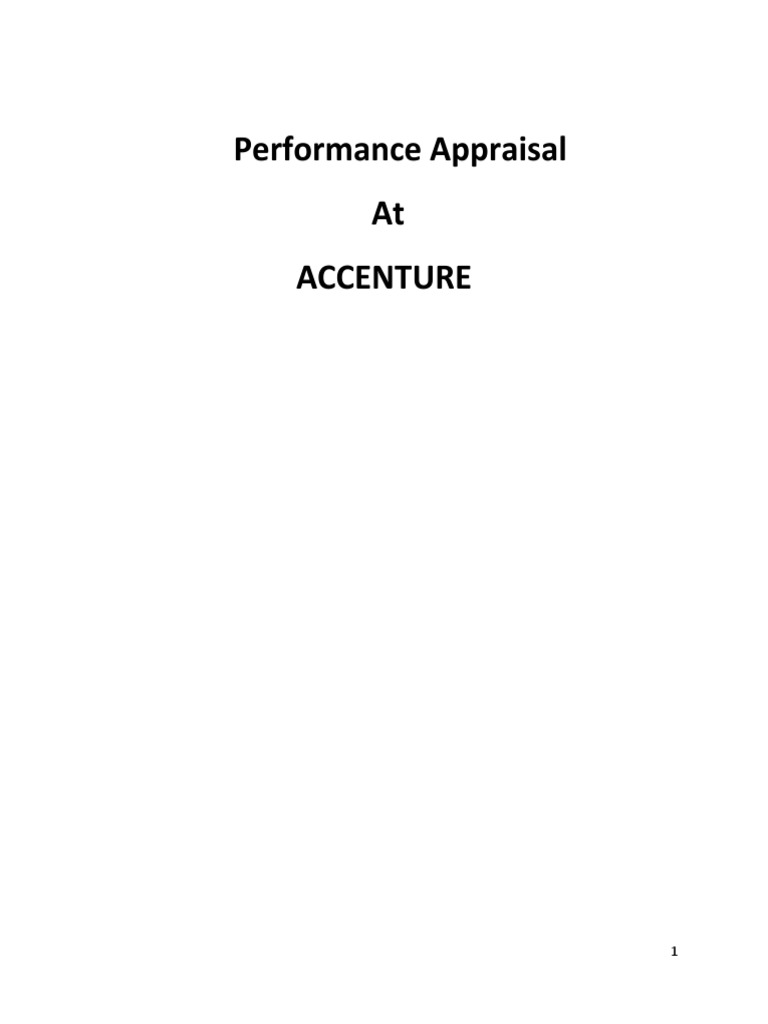 Assessing Excellence: A Review of Accenture's Performance Appraisal ...