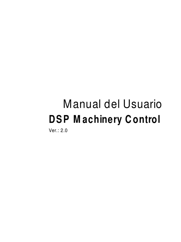 DSP LE - 05 - Software DSP Machinery Control - Rev 2.0 PDF | PDF ...