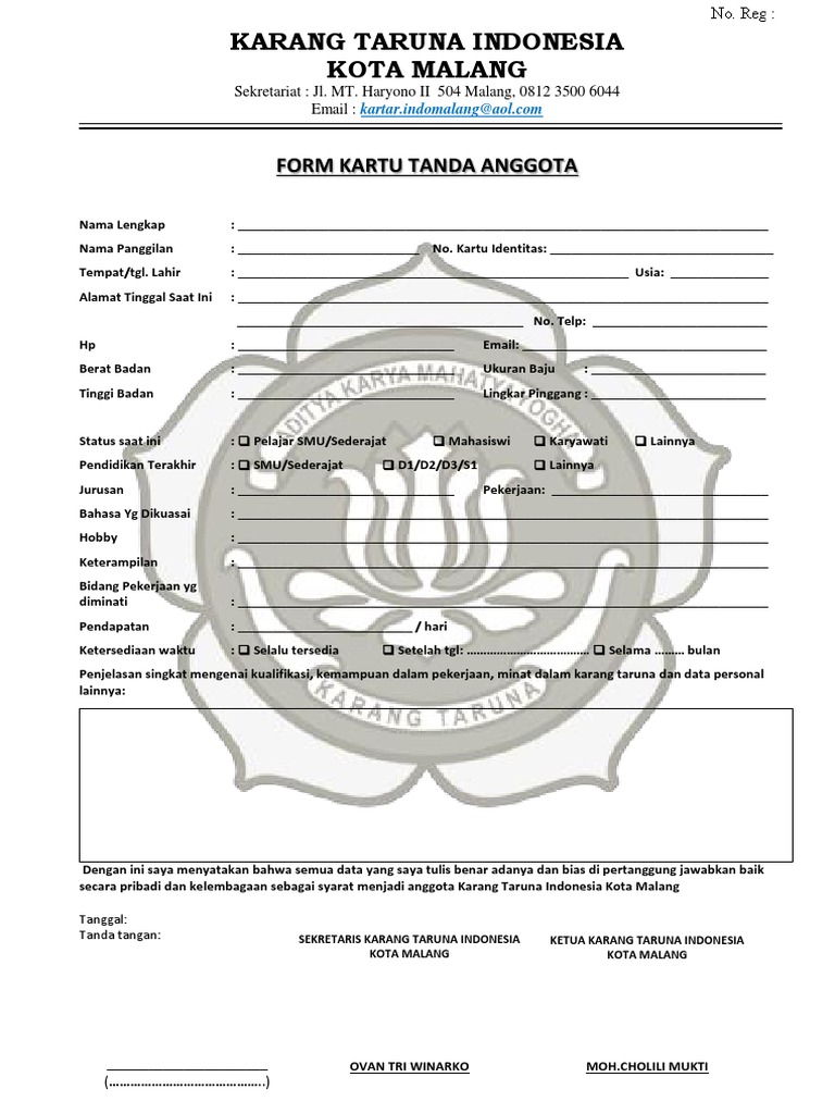 Form Kta | PDF