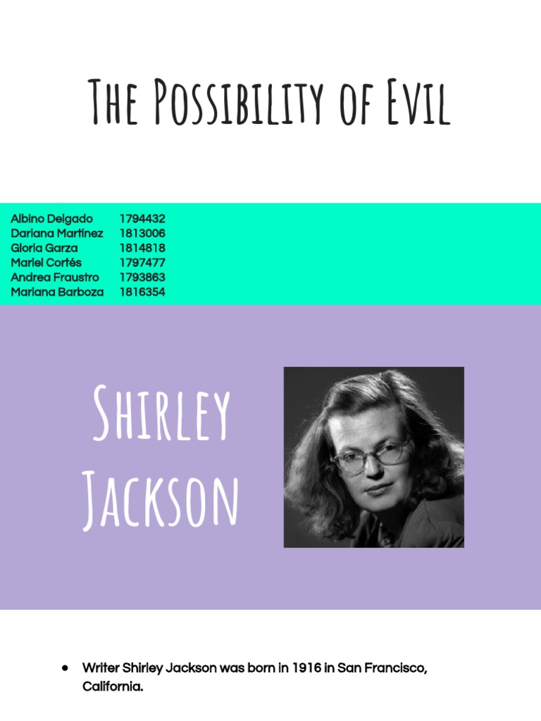 The Possibility of Evil | PDF