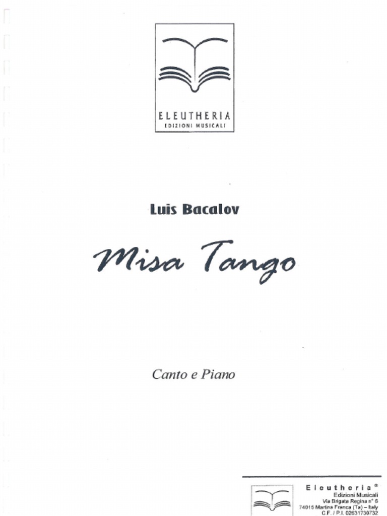 Bacalov MisaTango PDF | PDF