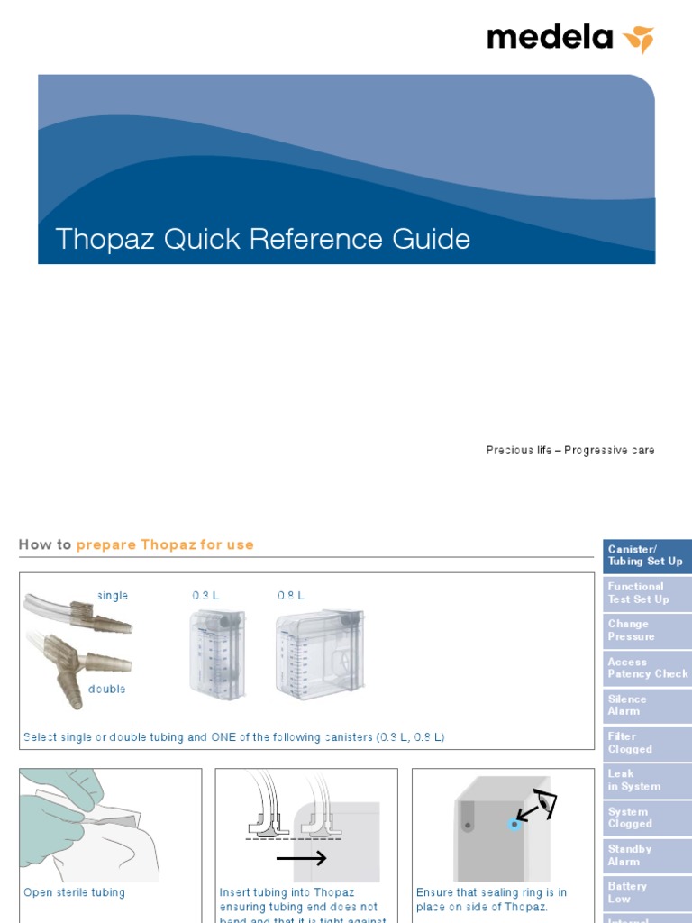 Thopaz Cardiothoracic Drainage System Quick Guide | Download Free PDF ...