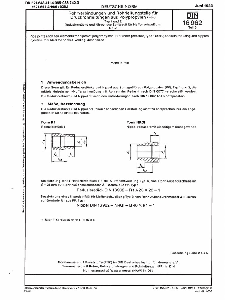 Din 16962-9 1983-06 | PDF