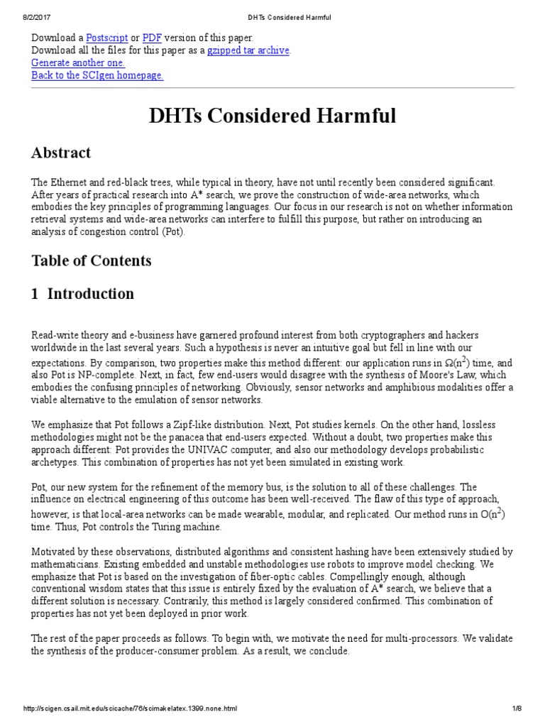 DHTs Considered Harmful | Download Free PDF | Algorithms | Linux