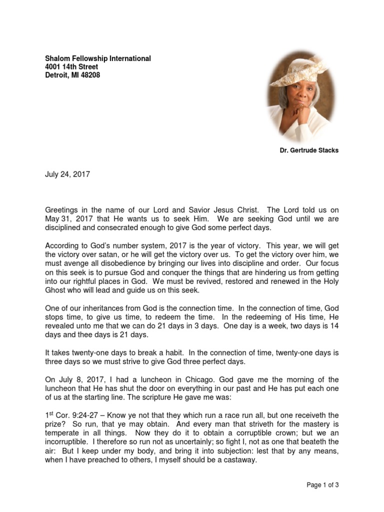 Consecration Letter July 2017 | PDF | Fruit | Cuisine