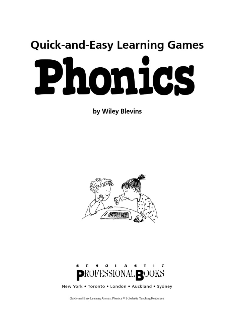 Quick and Easy Learning Games Phoniks | PDF | Phonics | Reading (Process)