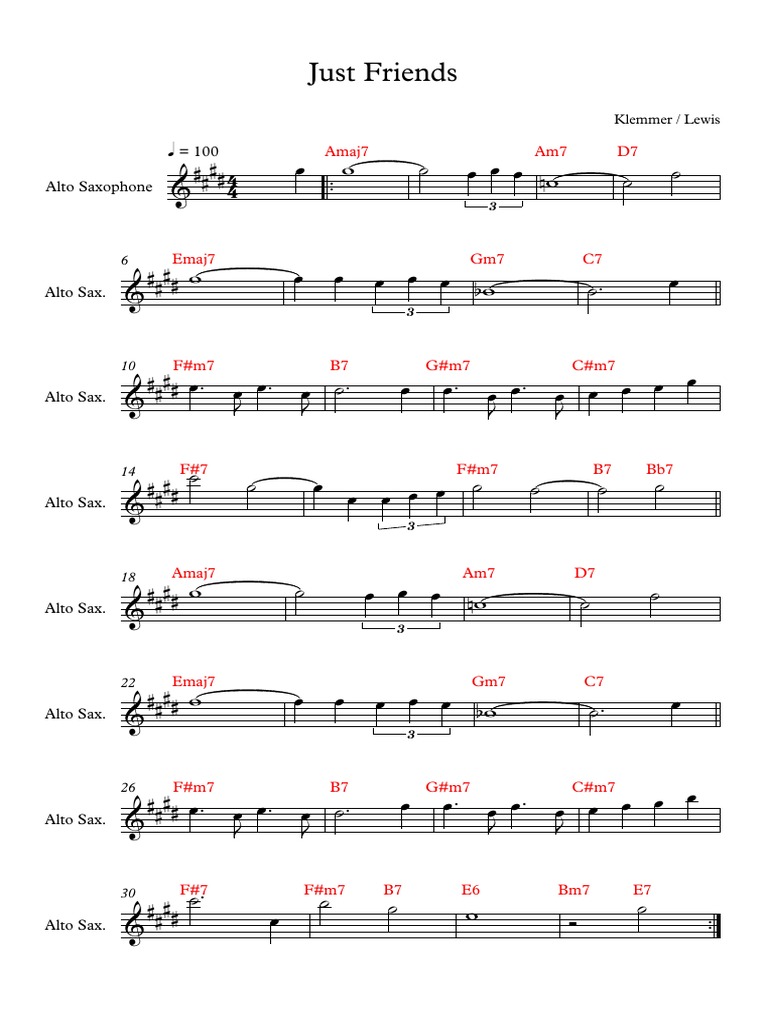 Just Friends | Saxophone | Woodwind Instruments