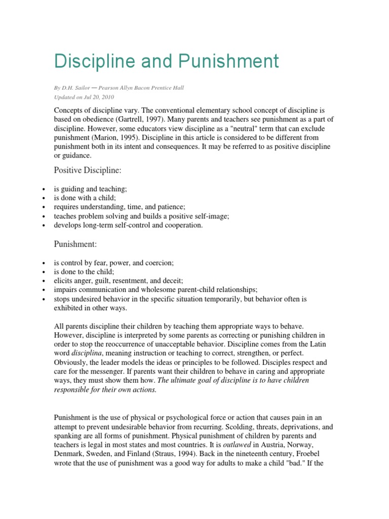 Discipline and Punishment | PDF | Spanking | Violence