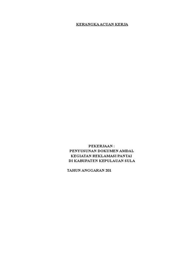 02 Kak Amdal Reklamasi Pantai | PDF