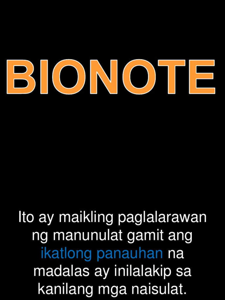 Bionote | PDF