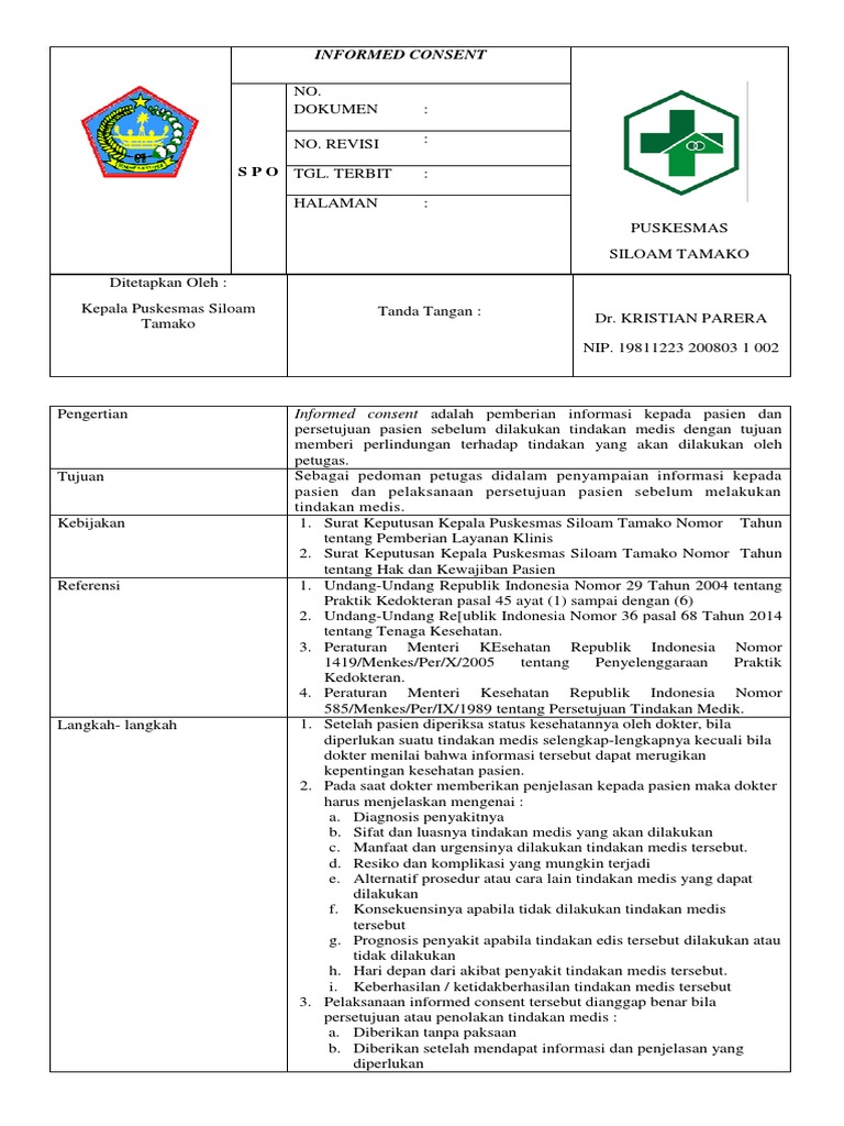 7.4.4.1 Sop Informed Consent | PDF