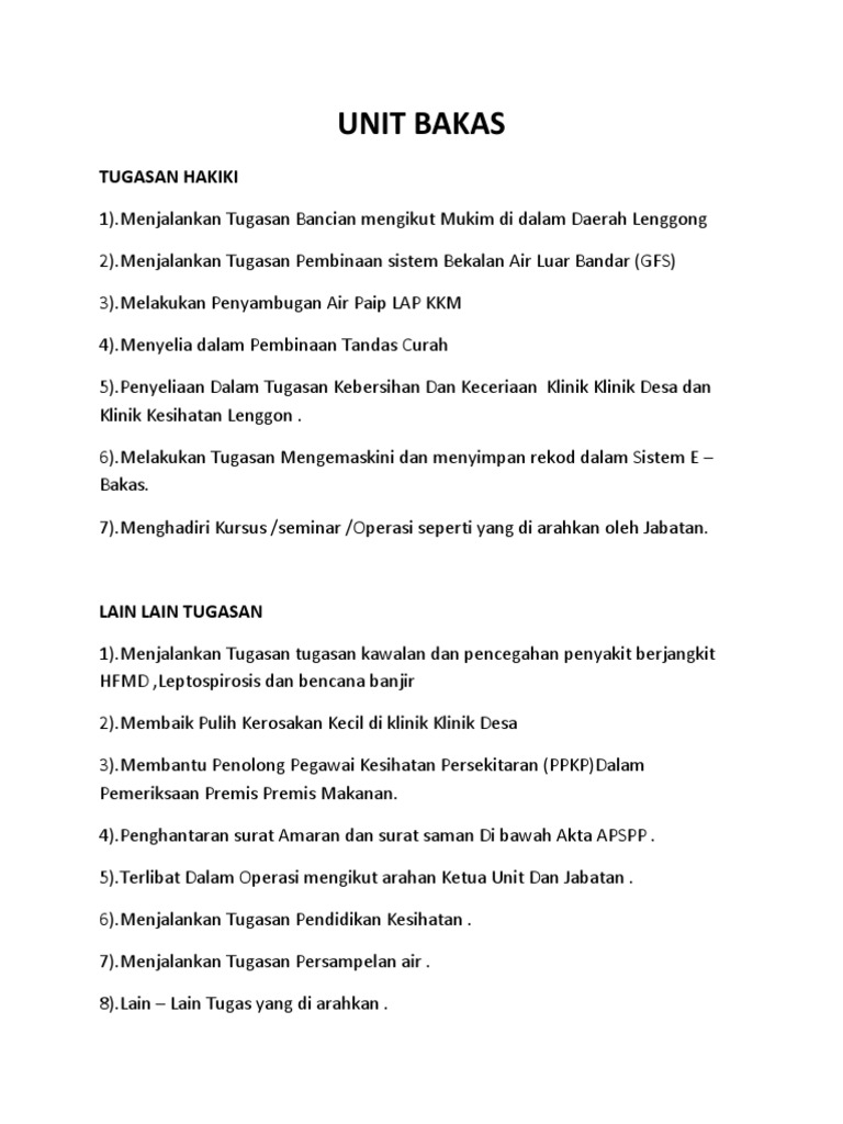 Tugasan Unit Bakas | PDF