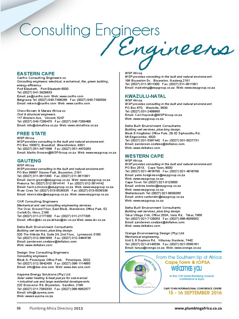 Africa Engineers - Email List | PDF | Fee | Industries