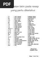 Daftar Singkatan Penulisan Resep | PDF