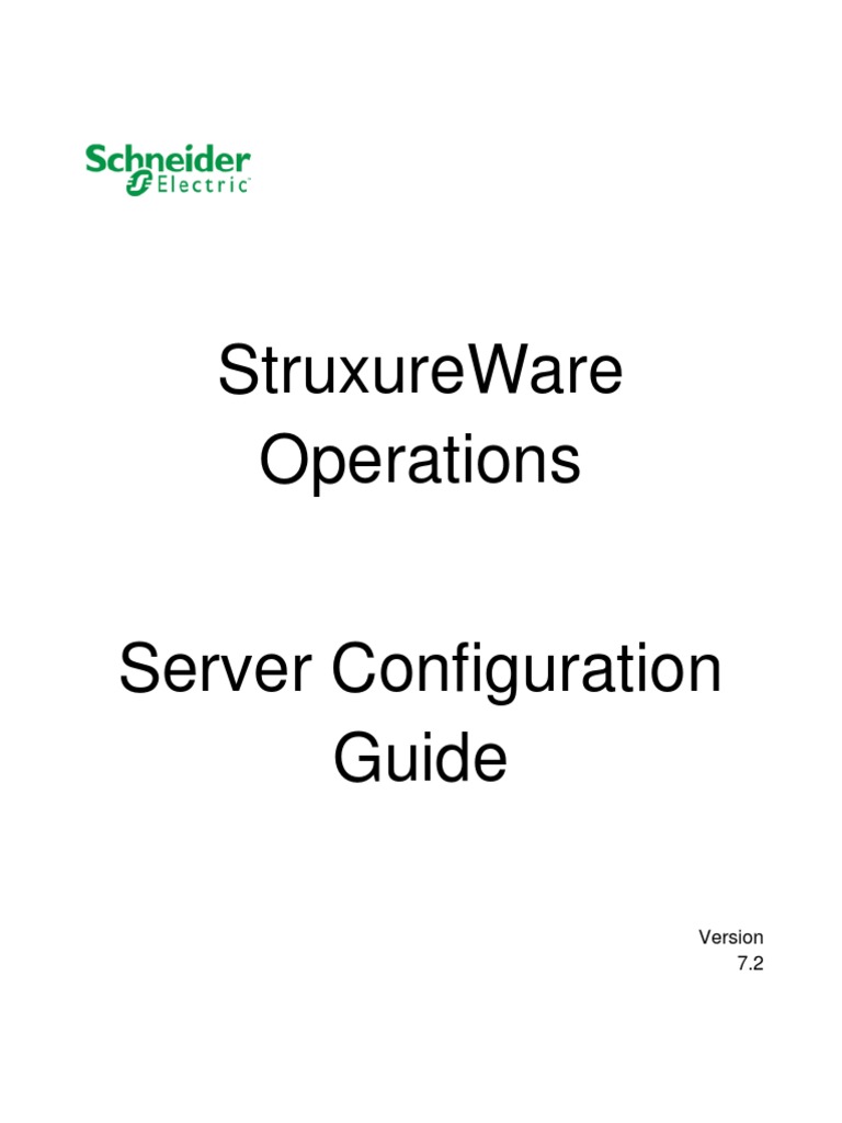 StruxureWare Data Center Operation 7.2 Server Configuration Guide | PDF | Web Server | Internet ...