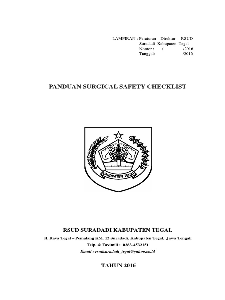 Panduan Surgical Safety Checklist | PDF
