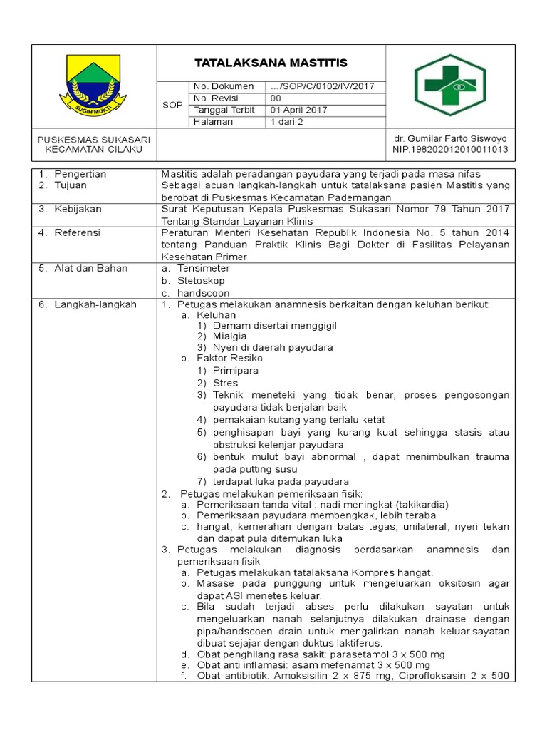 Tatalaksana Mastitis | PDF