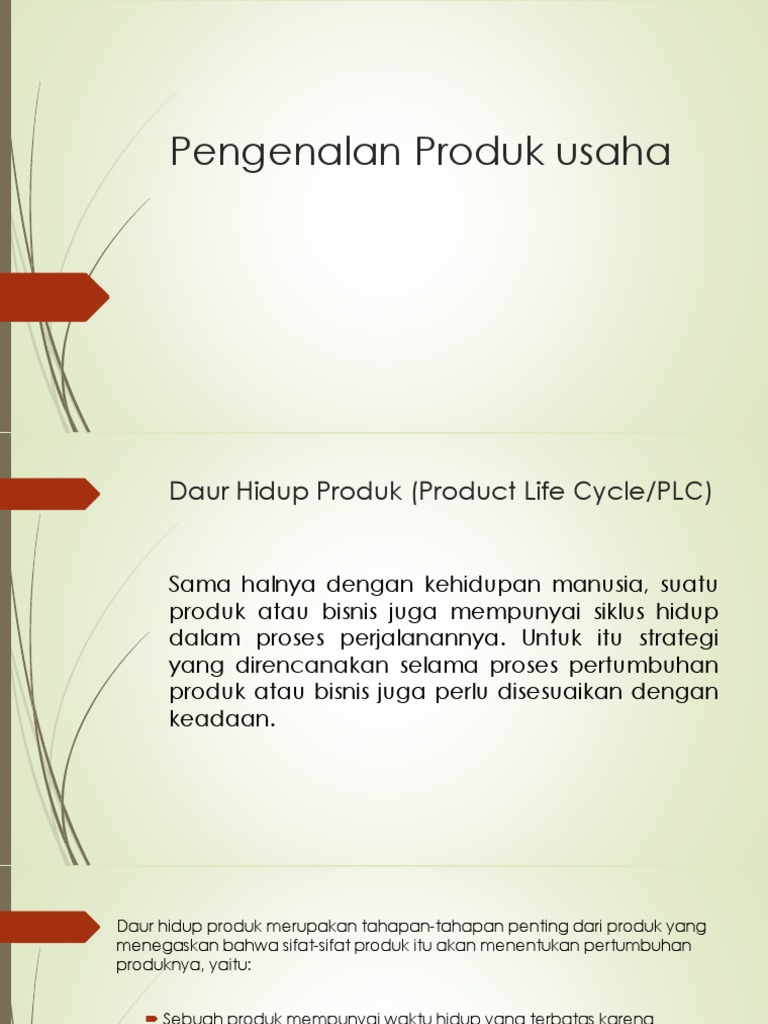 Pengenalan Produk Usaha | PDF