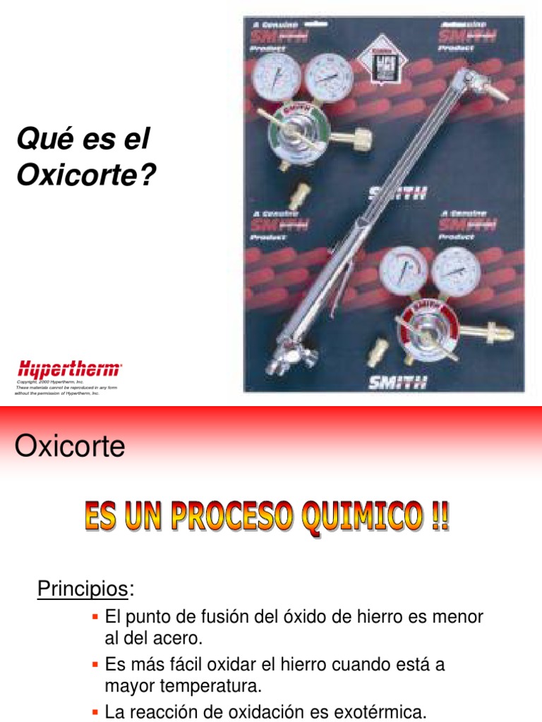Que Es El Oxicorte | PDF | Oxígeno | Sustancias químicas