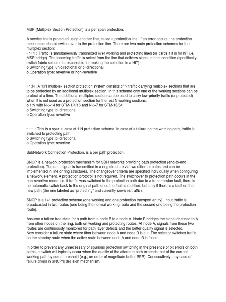 SNCP | PDF | Telecommunications Engineering | Network Architecture