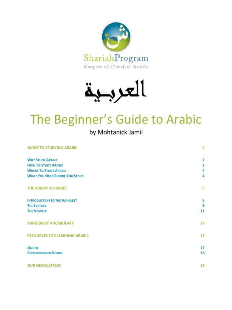 Beginner's Guide to Learning Arabic | PDF