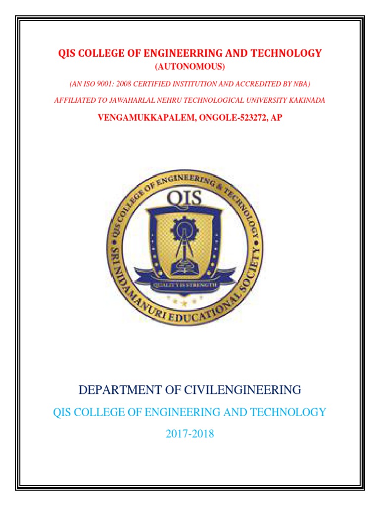 Qis College of Engineerring and Technology | PDF