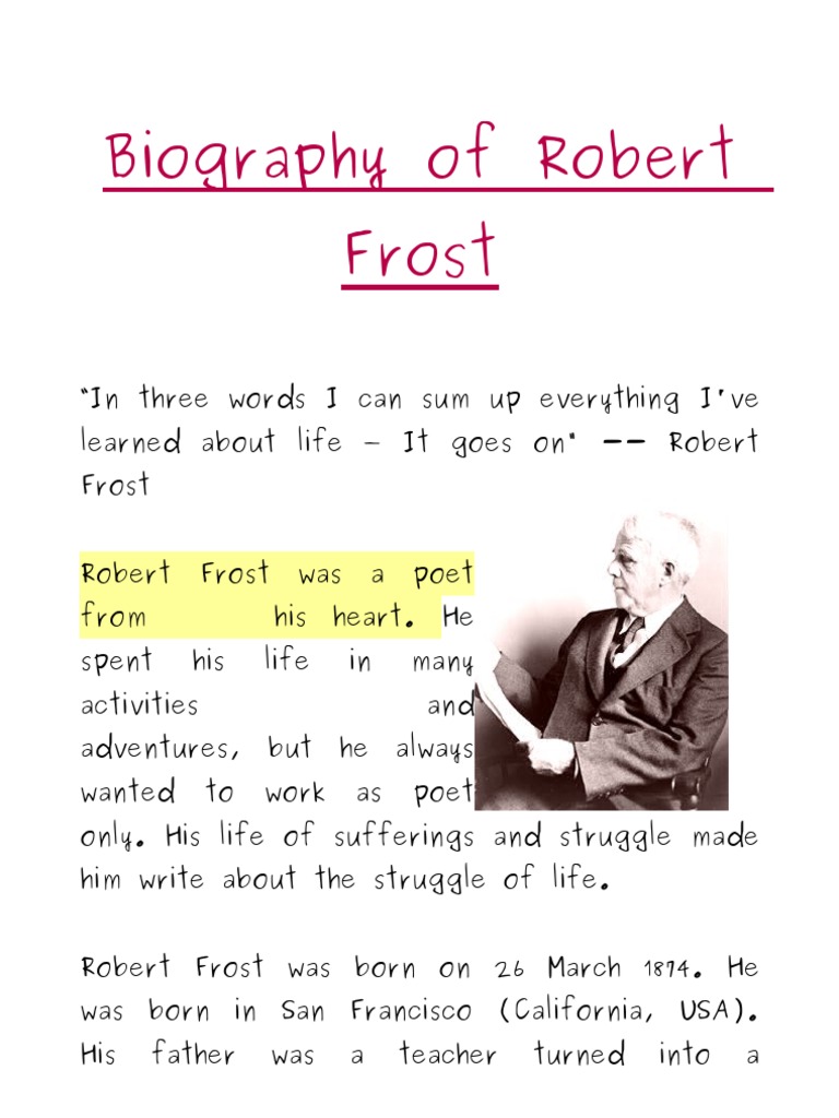 Robert Frost | PDF | Poetry