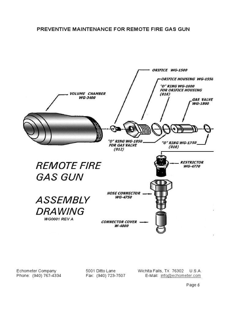 Remote Fire Gas Gun Explosion Diagram | PDF