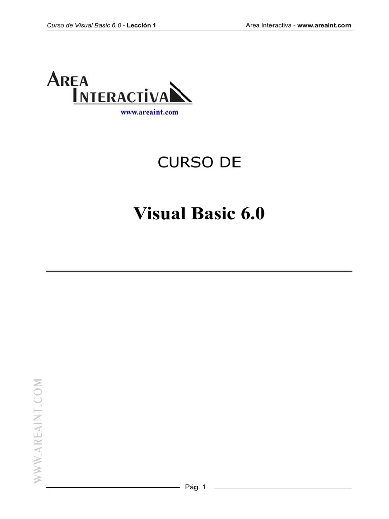 Curso de Visual Basic 6 - 0. | PDF | Point and Click | Básico