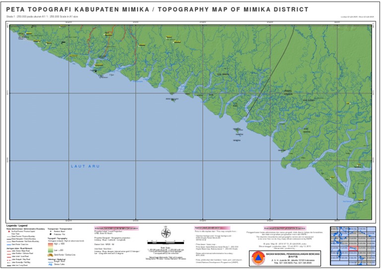 Mimika District Topography Map | PDF