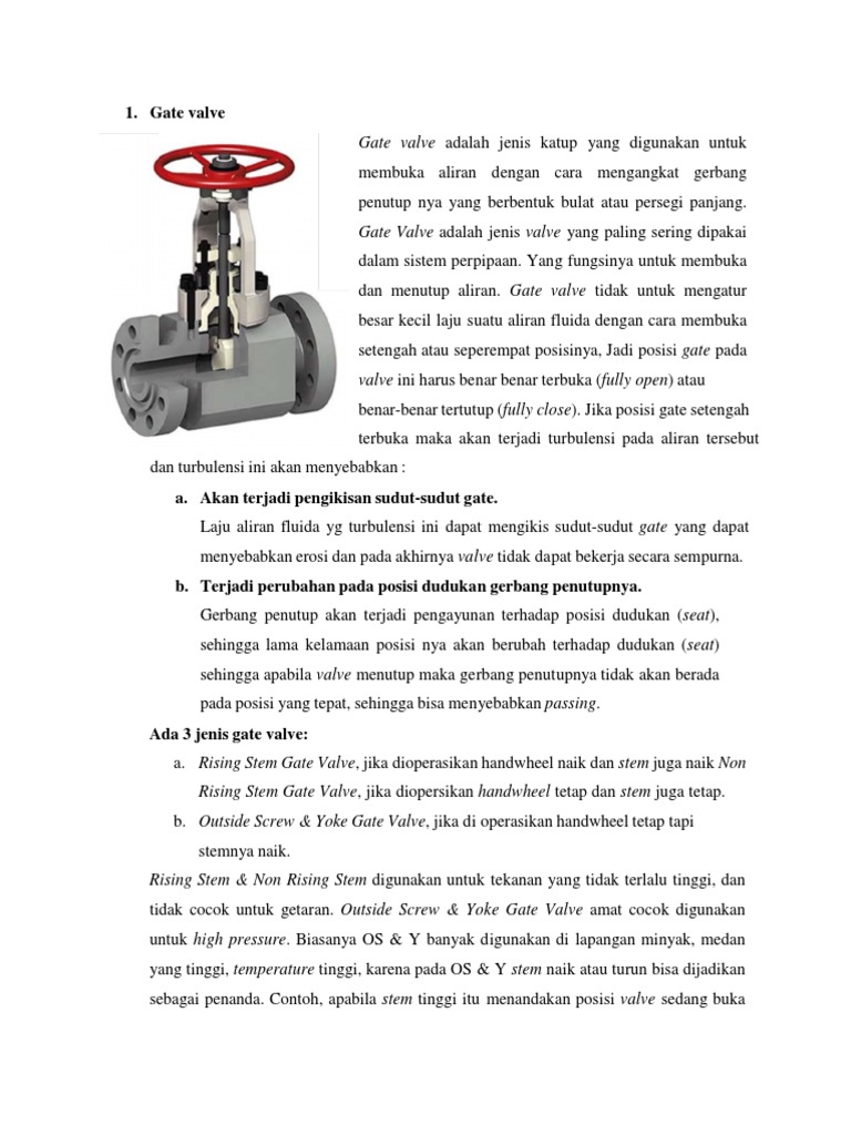 Macam Macam Valve Dan Fungsinya | PDF