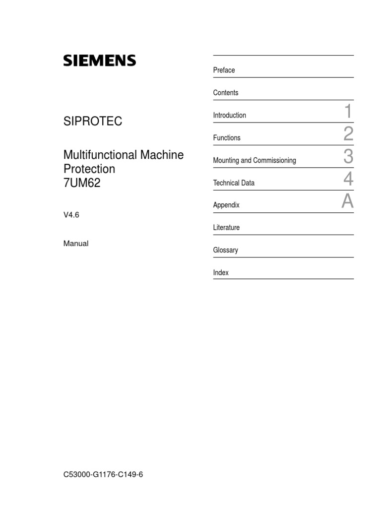 7UM62xx Manual A6 V046201 en | PDF | Parameter (Computer Programming) | Input/Output