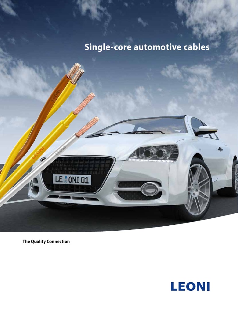 Single-Core Automotive Cables PDF | PDF | Thermoplastic | Cable