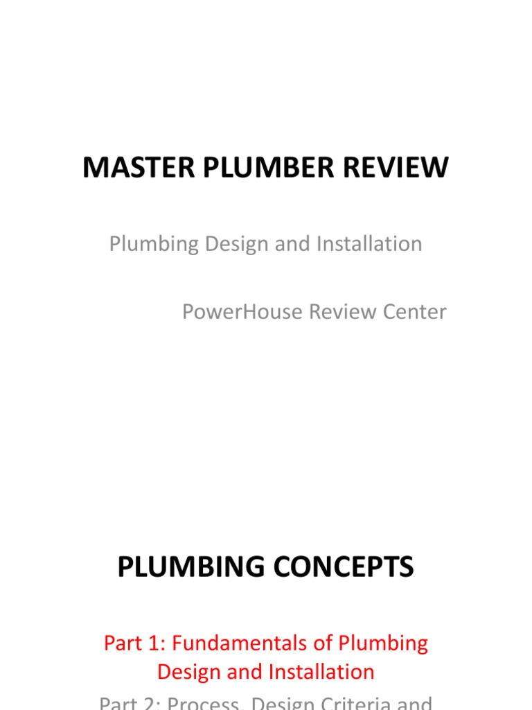 Plumbing Design | PDF | Plumbing | Water Heating
