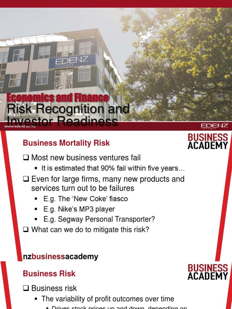 Slides - Business Risks and Risk Reduction Strategies | PDF | Risk ...