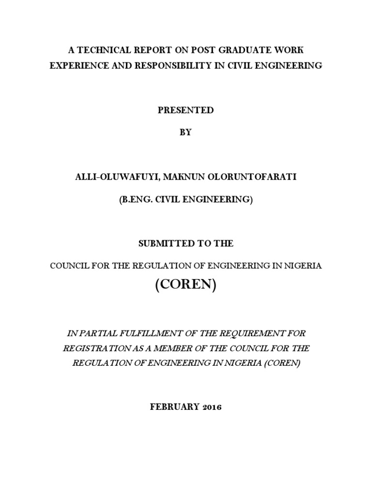 Coren Report - Bell Mt | Concrete | Density