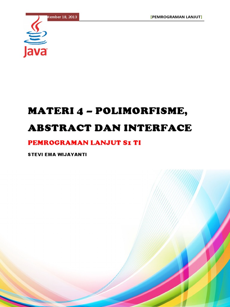 Materi4 Polimorfisme, Abstract, Interface | PDF