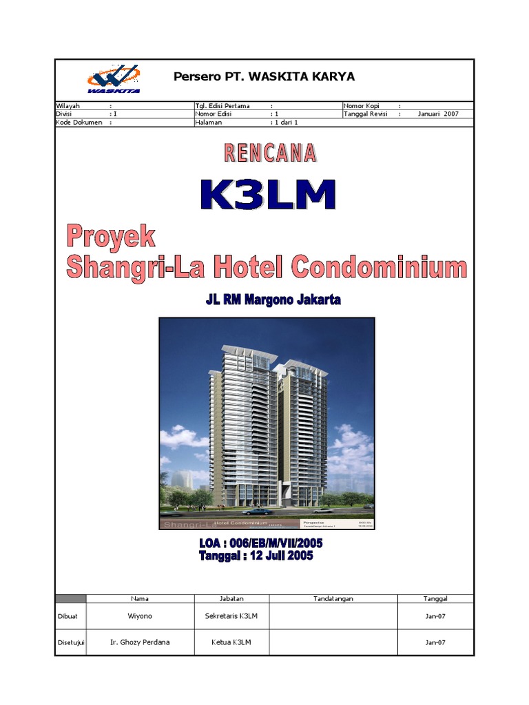 MANUAL HSE LENGKAP-Contoh-K3-Lengkap-Proyek-Sangrila | PDF