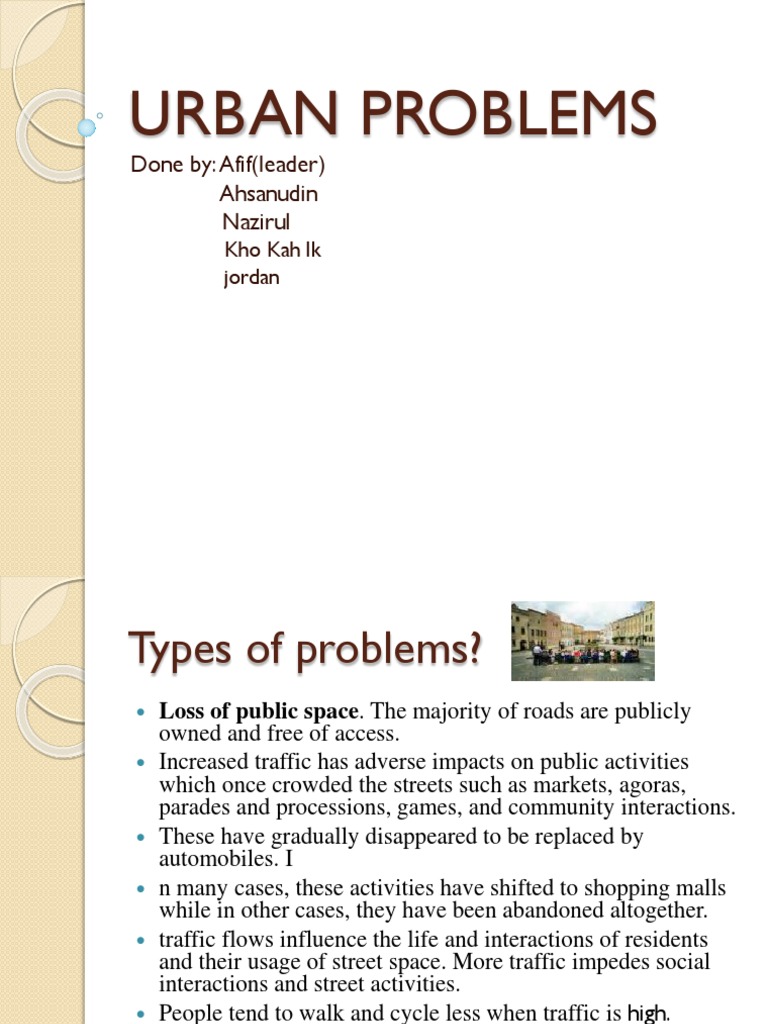 Urban Problems | PDF | Traffic Congestion | Traffic
