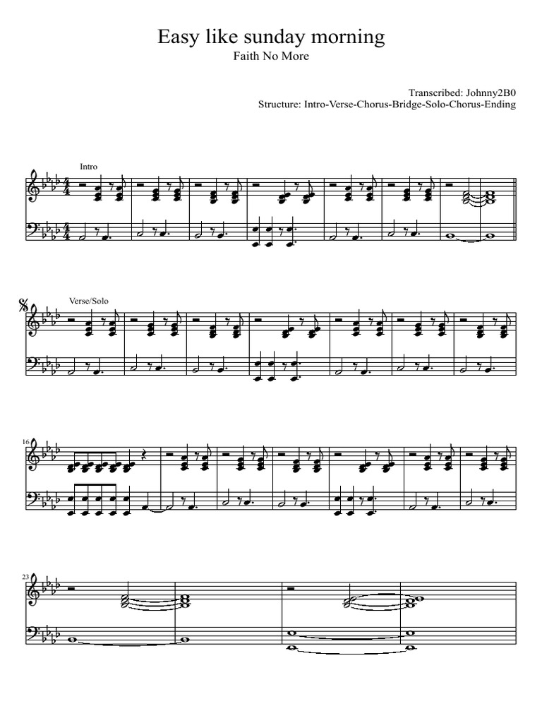 Easy Like Sunday Morning PDF | PDF | Musical Compositions | Songs