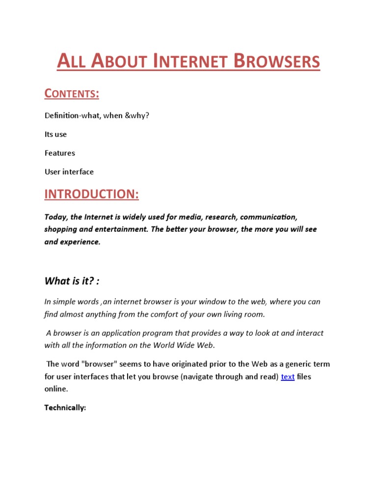 An In-Depth Look at Internet Browsers: Their History, Features, and ...