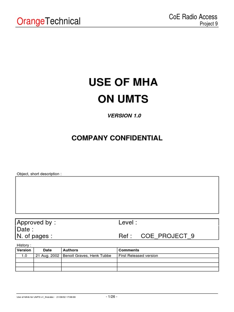 Use of MHA On UMTS | PDF | Bandwidth (Signal Processing) | Decibel