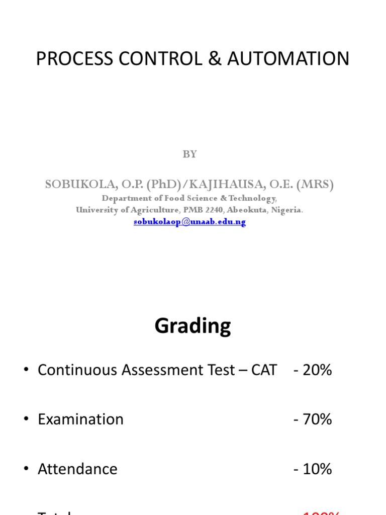 PROCESS CONTROL & AUTOMATION | PDF | Control System | Amplifier