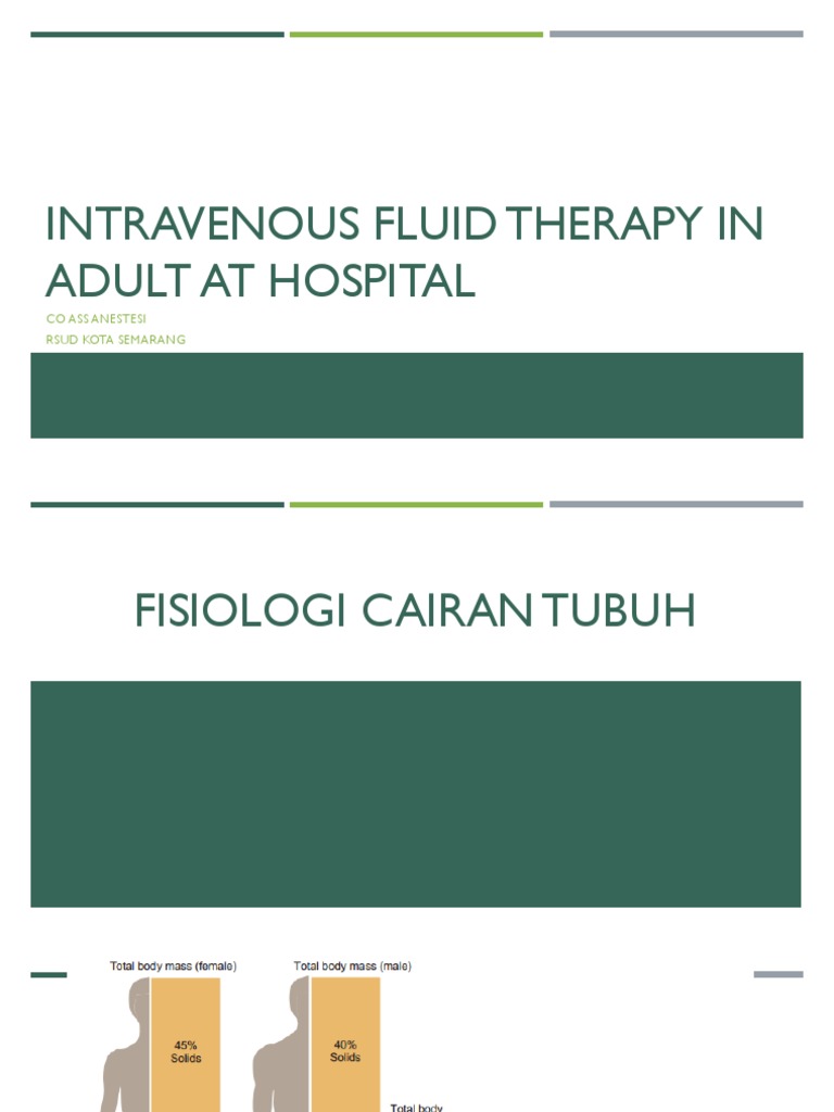 Intravenous Fluid Therapy in Adult at Hospital | PDF | Blood Plasma | Blood