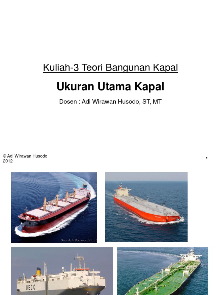 Kuliah-3 TBK Ukuran Utama Kapal | PDF