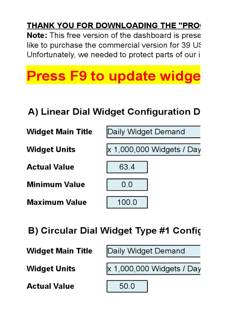 Excel Dashboard Widgets | PDF | Page Layout | Graphical User Interfaces
