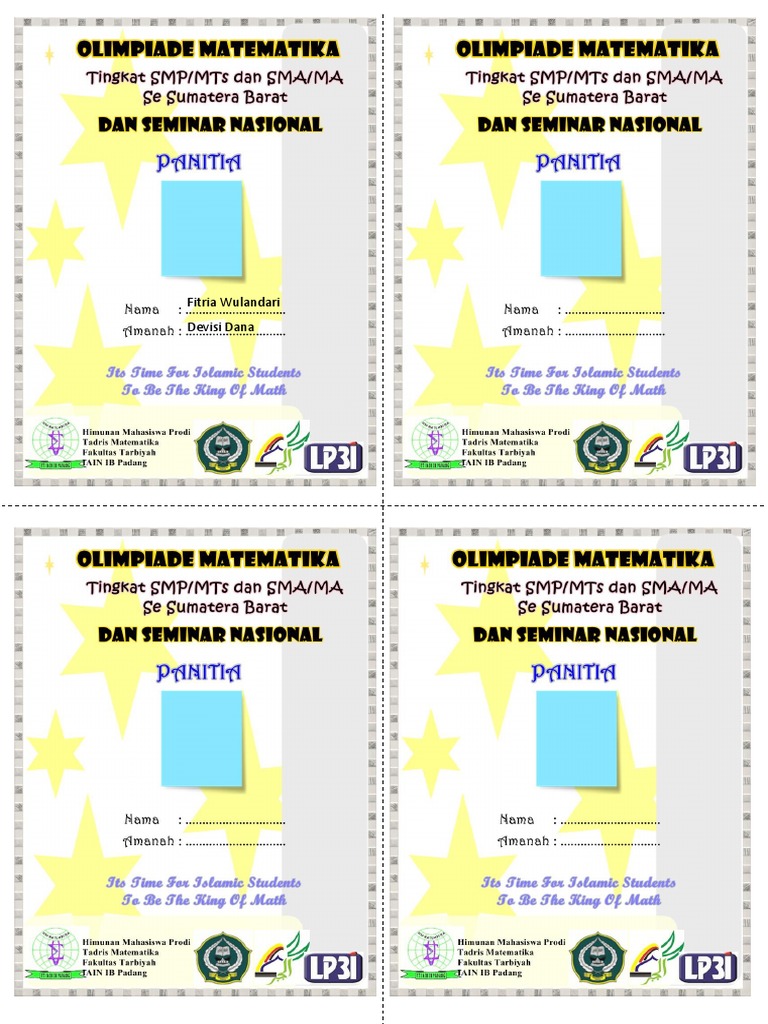 COntoh Kokarde Panitia | PDF