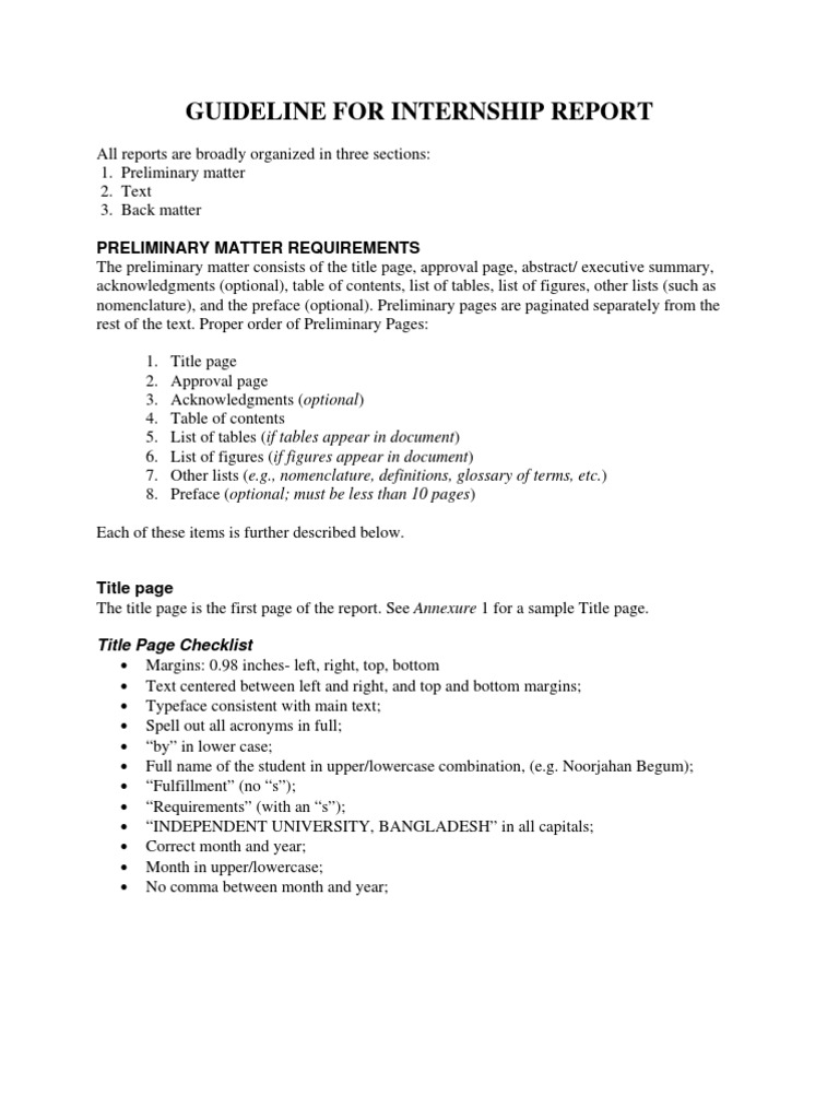 Guideline For Internship Report | PDF | Statistics | Hypothesis