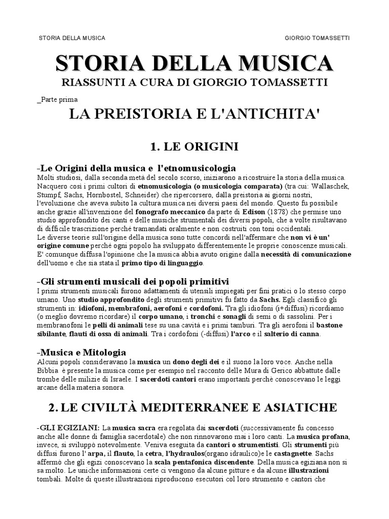Storia Della Musica PDF | PDF