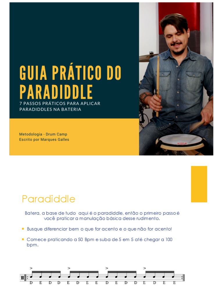 Guia Prático Do Paradiddle PDF | PDF | Lazer | Entretenimento (geral)